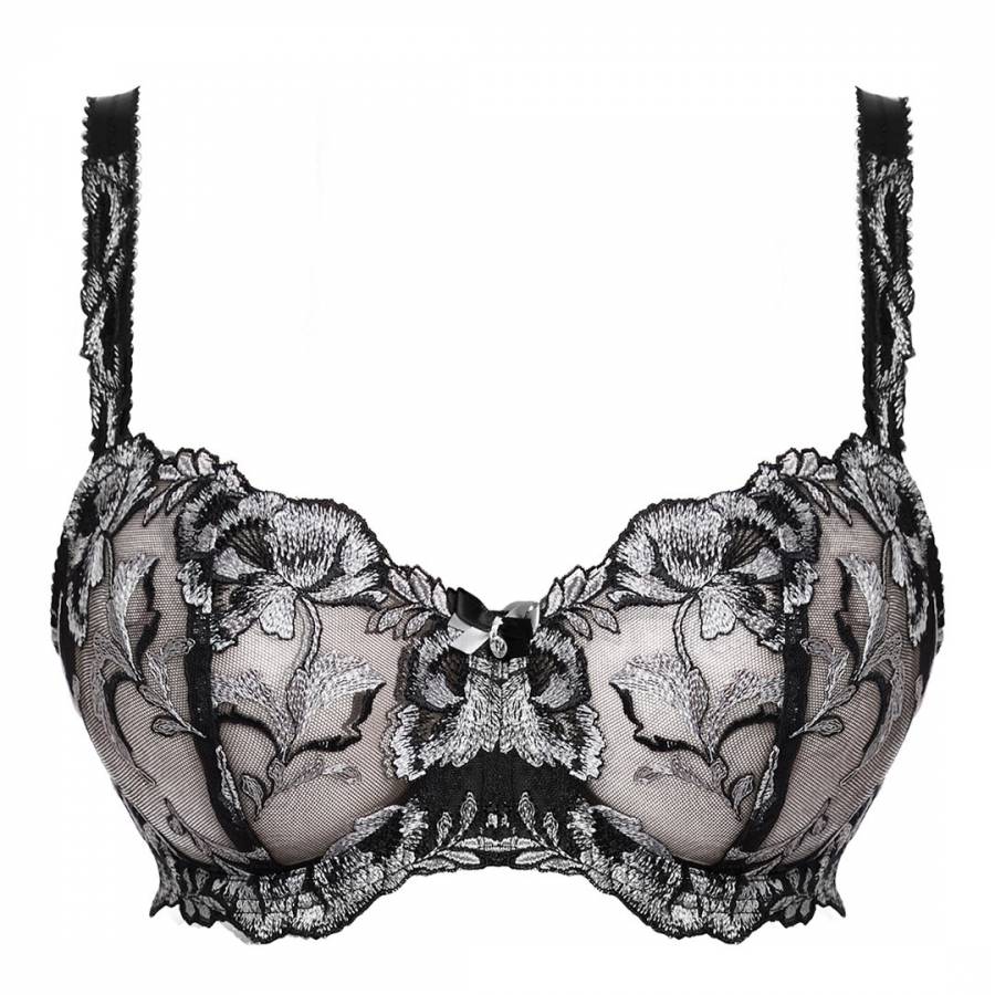 Angelina Underwired Vertical Seam Bra - Platinum – Leia Lingerie